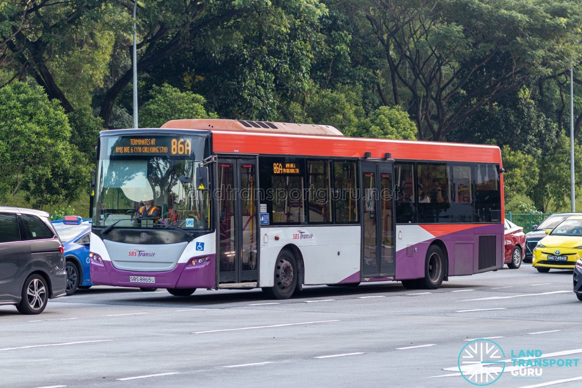 Bus 86A – SBS Transit Scania K230UB Euro V (SBS8865U) | Land Transport Guru