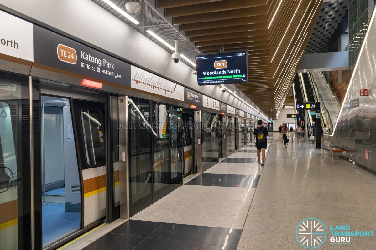 Katong Park MRT Station – Platform B (Lower Platform) | Land Transport Guru