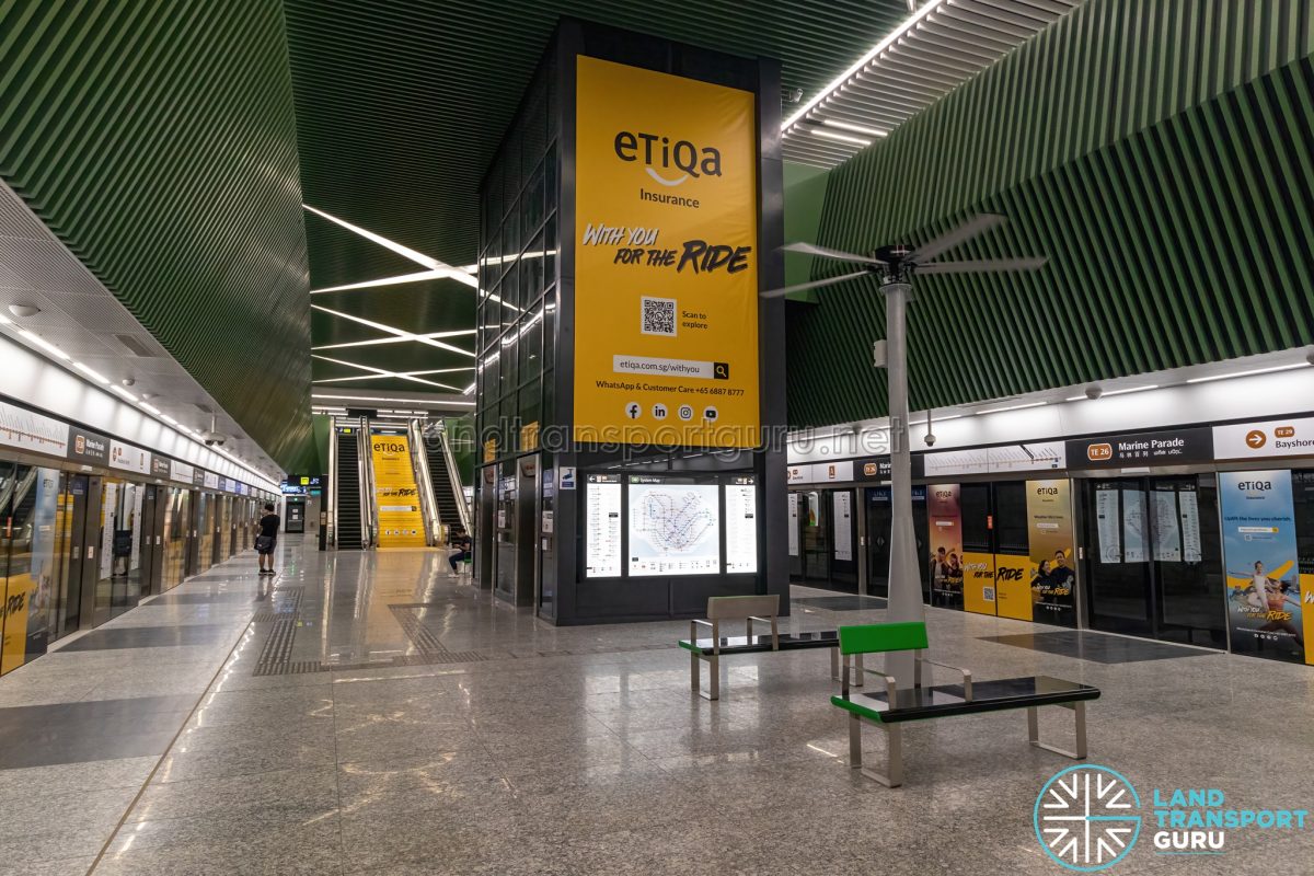 Marine Parade MRT Station – Lifts at Platform Level | Land Transport Guru