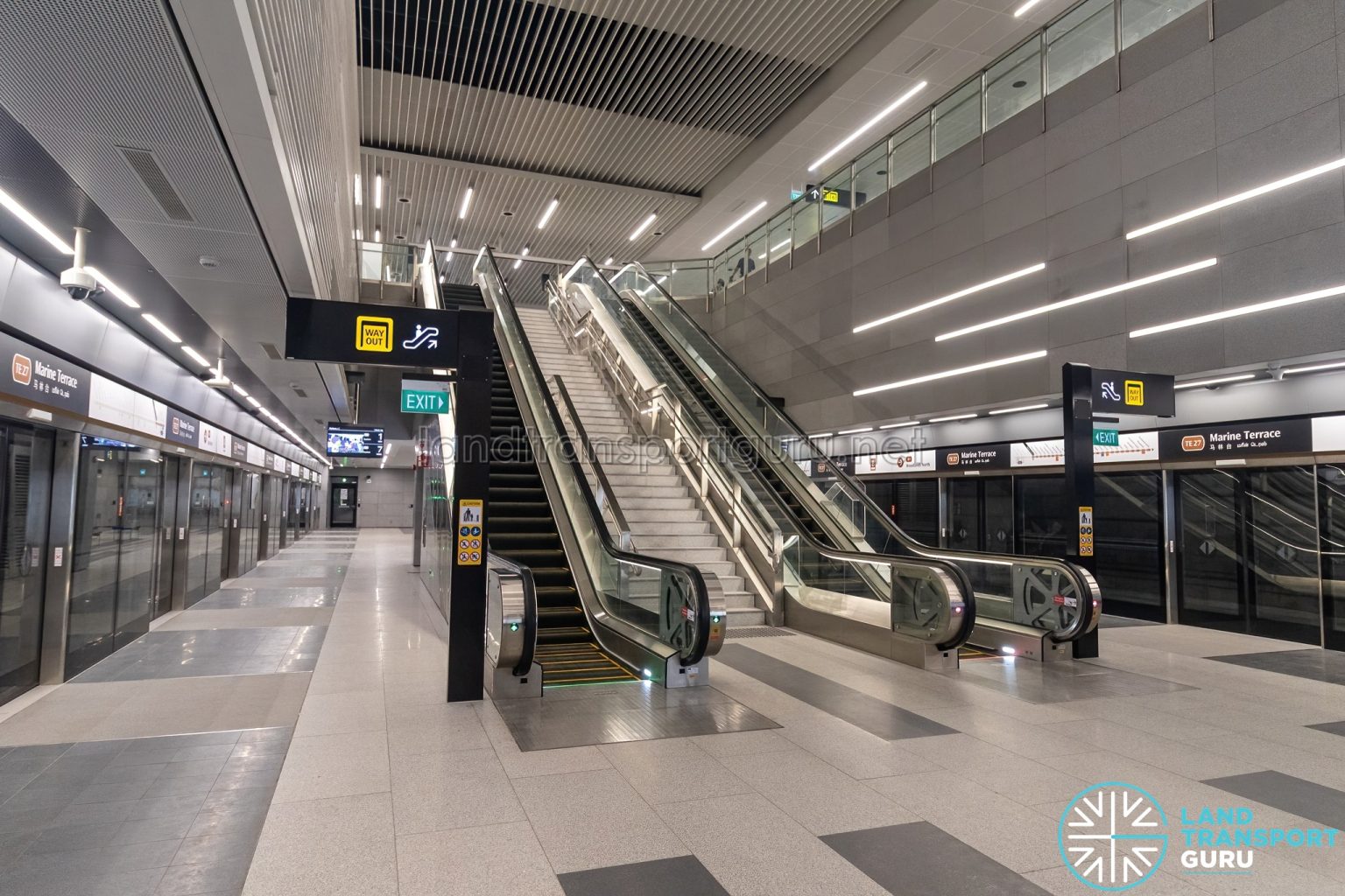 Marine Terrace MRT Station – Escalators and Stairs to Concourse Level ...