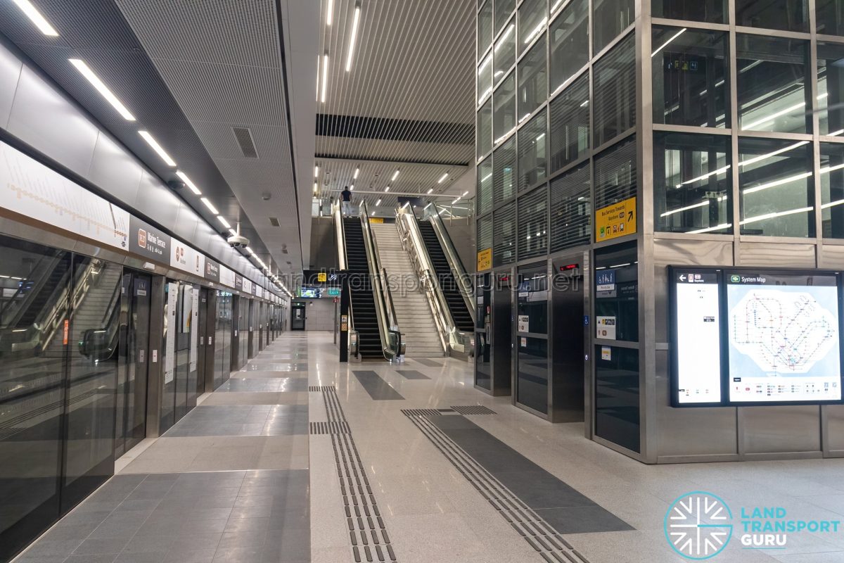 Marine Terrace MRT Station – Lifts at Platform Level | Land Transport Guru