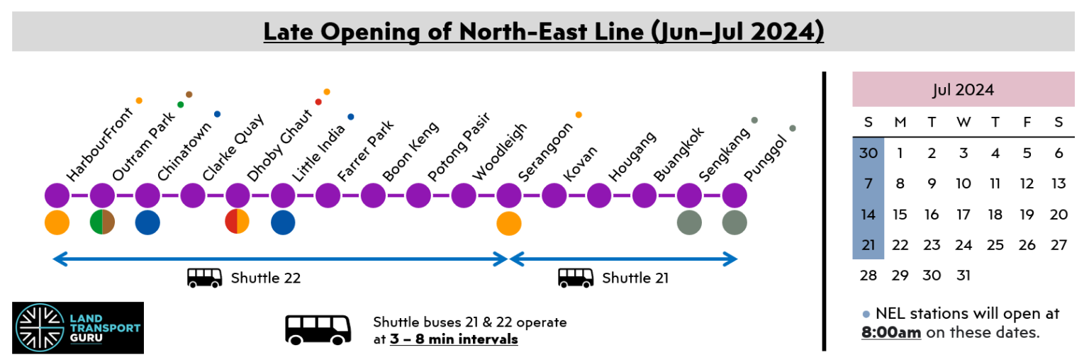 North East Line – Late Opening (June-July 2024) | Land Transport Guru
