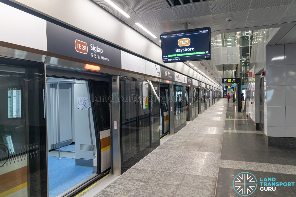 Siglap MRT Station – Platform A | Land Transport Guru