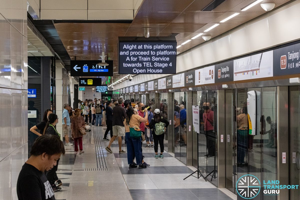 TEL4 Open House Shuttle Train Service at Tanjong Rhu | Land Transport Guru