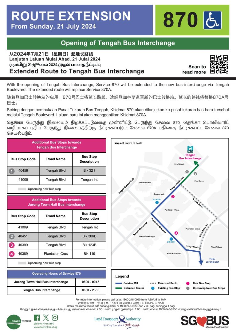 [Defunct] Tower Transit Bus Service 870A | Land Transport Guru