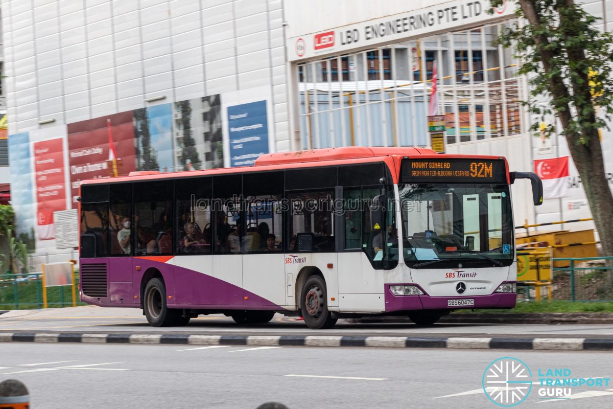 Bus 92M – SBS Transit Mercedes-Benz Citaro (SBS6047C) | Land Transport Guru