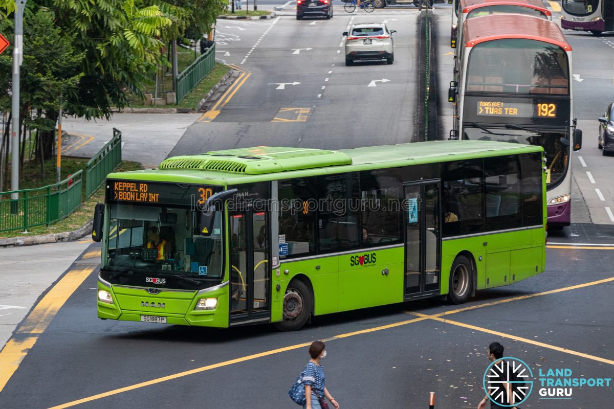 Bus 30 – SBS Transit MAN A22 Euro VI (SG1887P) | Land Transport Guru