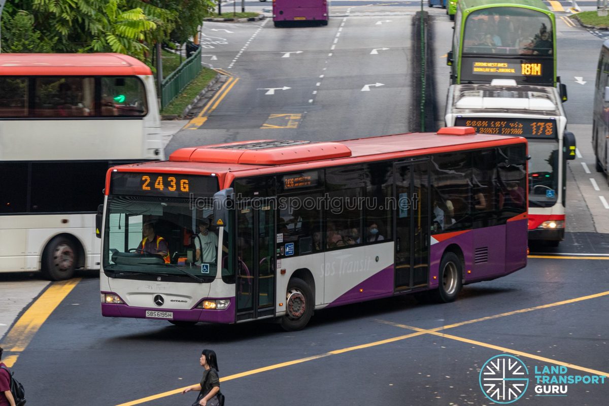 Bus 243G – SBS Transit Mercedes-Benz Citaro (SBS6195H) | Land Transport Guru