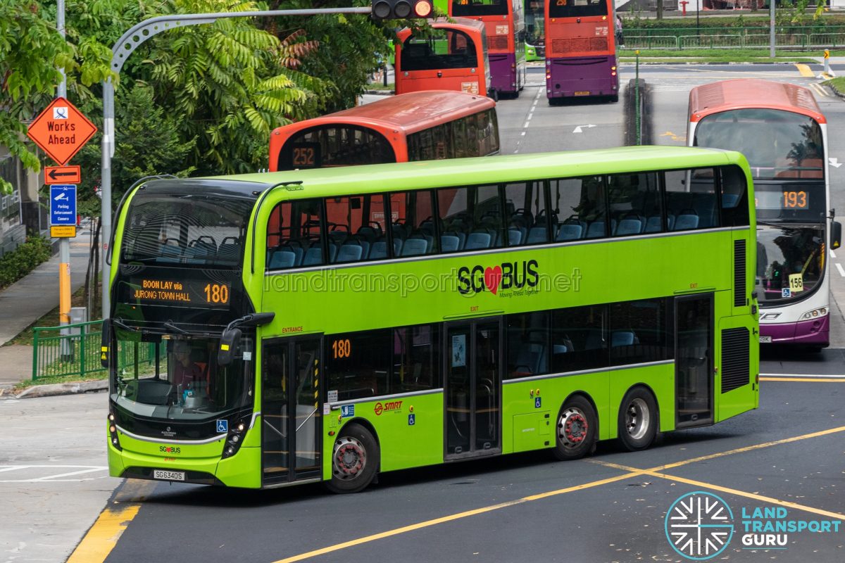 Bus 180 – SMRT Buses Alexander Dennis Enviro500 3-door (SG6340S) | Land ...