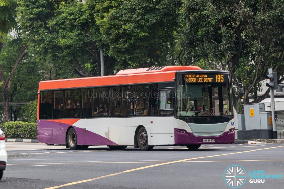 Bus 185 – SBS Transit Scania K230UB Euro V (SBS8987B) | Land Transport Guru