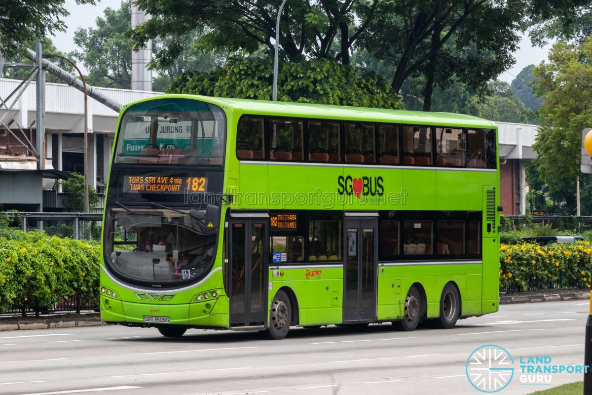 Bus 182 – SMRT Buses Volvo B9TL Wright (SBS3509G) | Land Transport Guru