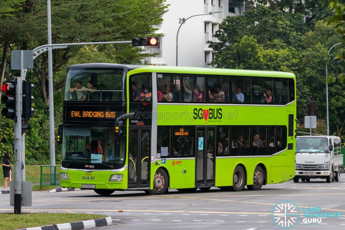 EWL Bridging Bus – SMRT Buses MAN A95 (SG5828J) | Land Transport Guru