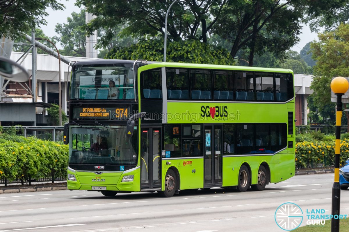 Bus 974 – SMRT Buses MAN A95 Euro 6 (SG6246G) | Land Transport Guru
