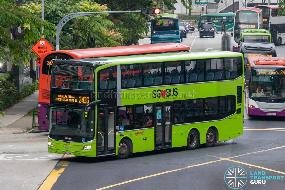 Bus 243G – SMRT Buses MAN A95 Euro 6 (SG6262J) | Land Transport Guru