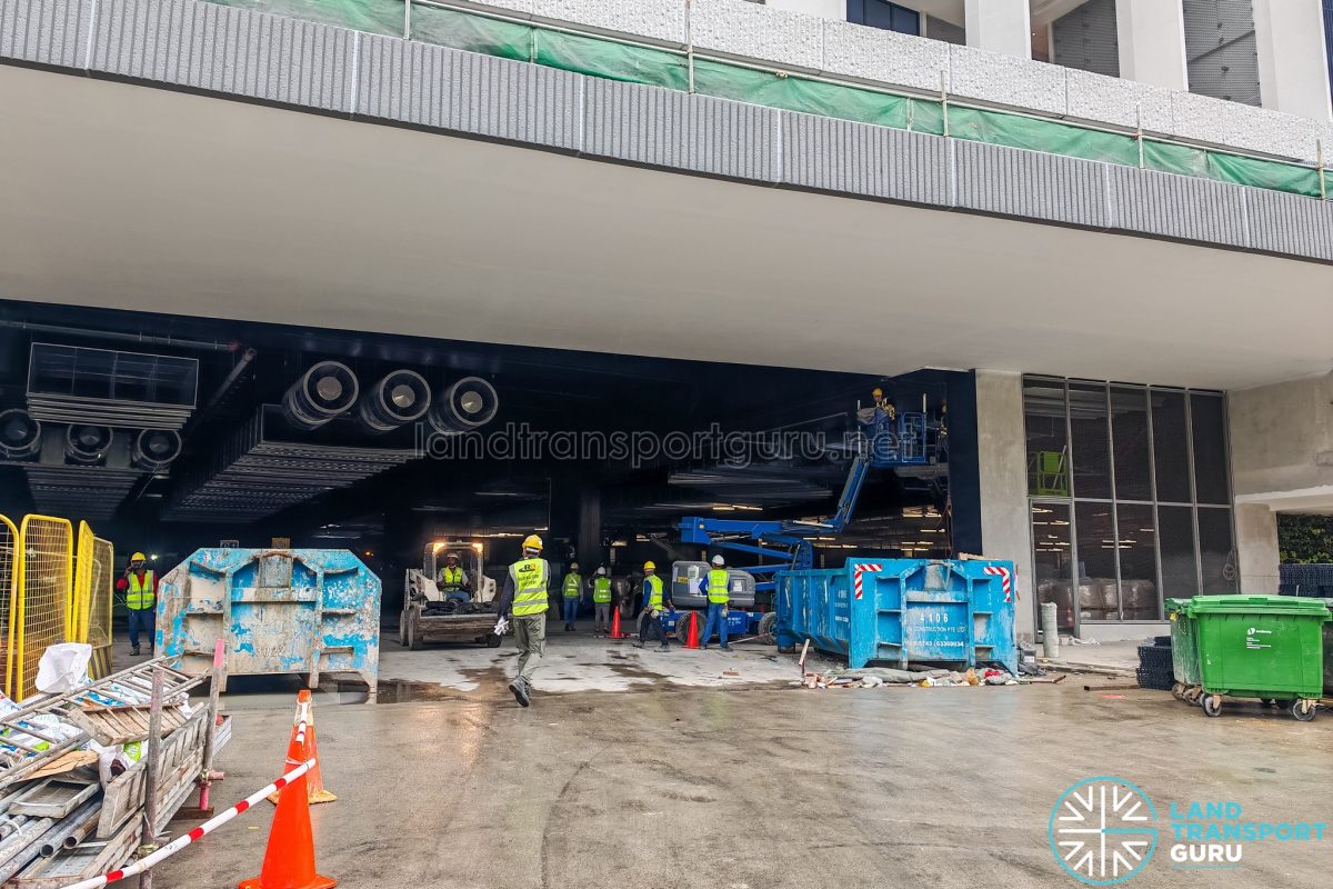 Punggol Coast Bus Interchange – Vehicular entrance along Sentul Walk ...