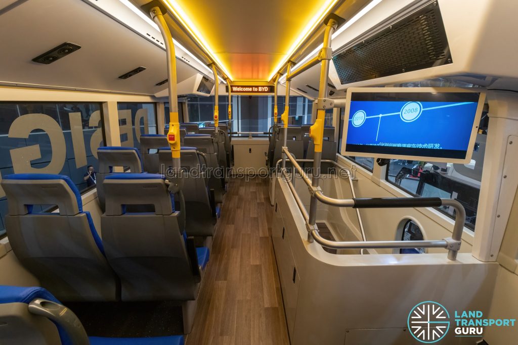 BYD B12DS – Interior – Upper Deck PIDS LCD and LED | Land Transport Guru
