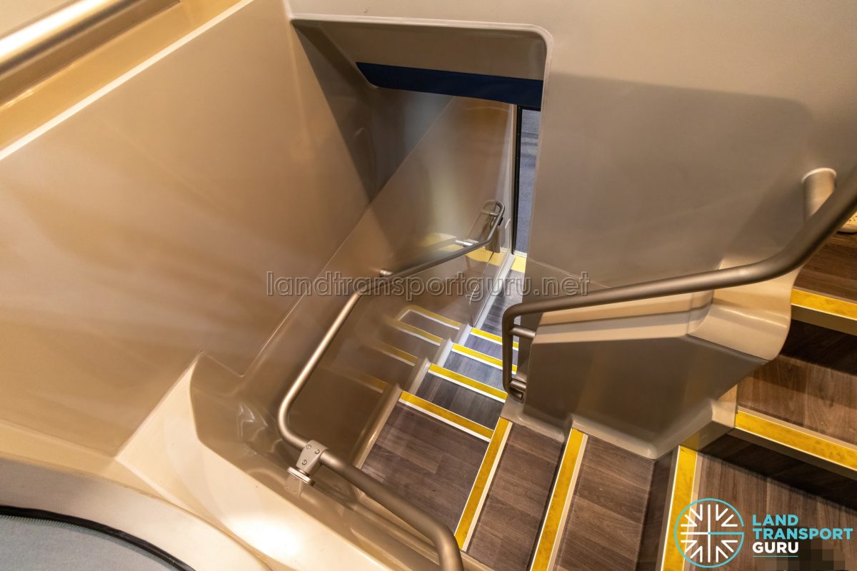 BYD B12DS – Interior – Rear Staircase | Land Transport Guru