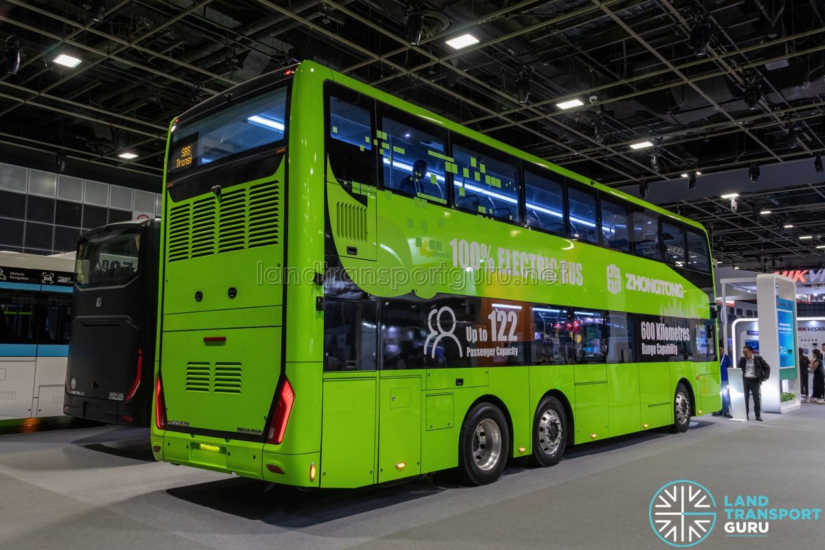 Zhongtong N12D at SITCE 2024 (Exterior rear offside) | Land Transport Guru