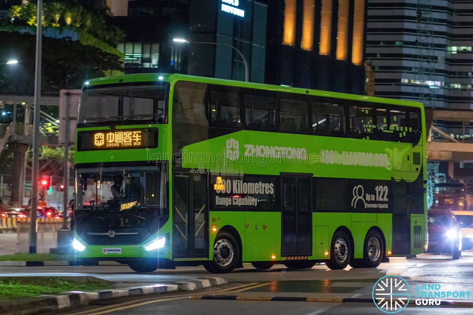 Zhongtong LCK6126EVGS (N12D) — Electric Double-deck bus for Singapore ...