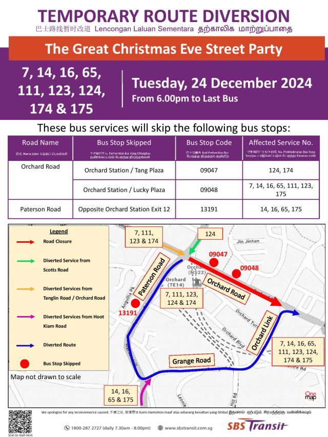 Bus Service Diversion for The Great Christmas Eve Street Party (2024 ...