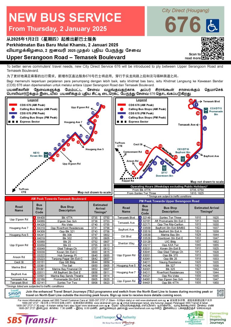 SBS Transit City Direct Bus Service 676 | Land Transport Guru