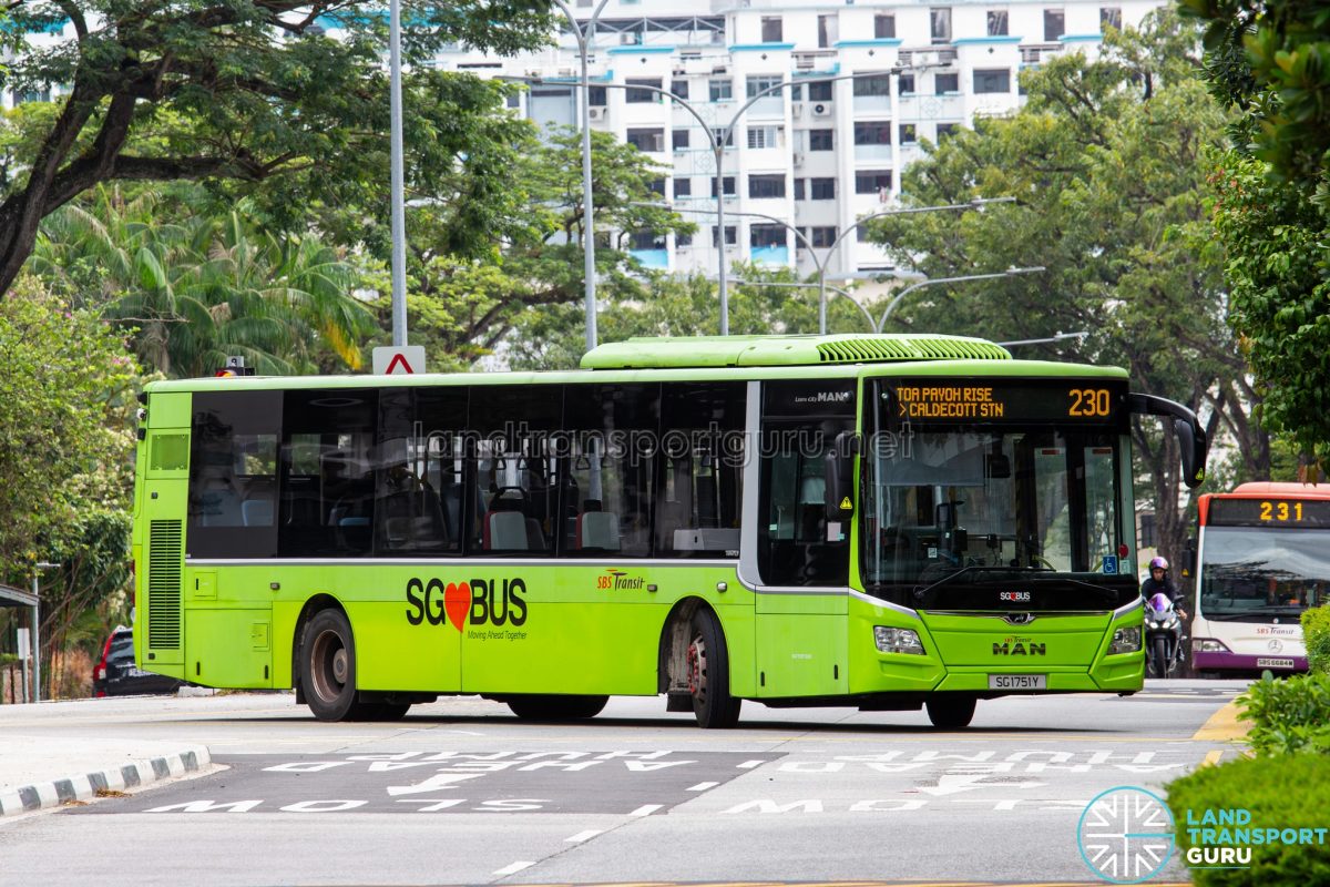 Bus 230 – SBS Transit MAN A22 (SG1751Y) | Land Transport Guru