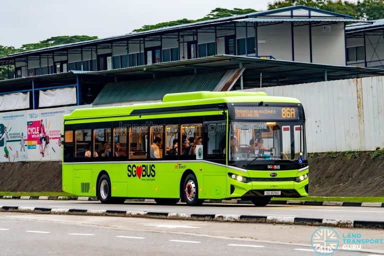 Bus 86A – SBS Transit BYD BC12A04 (SG3129G) | Land Transport Guru