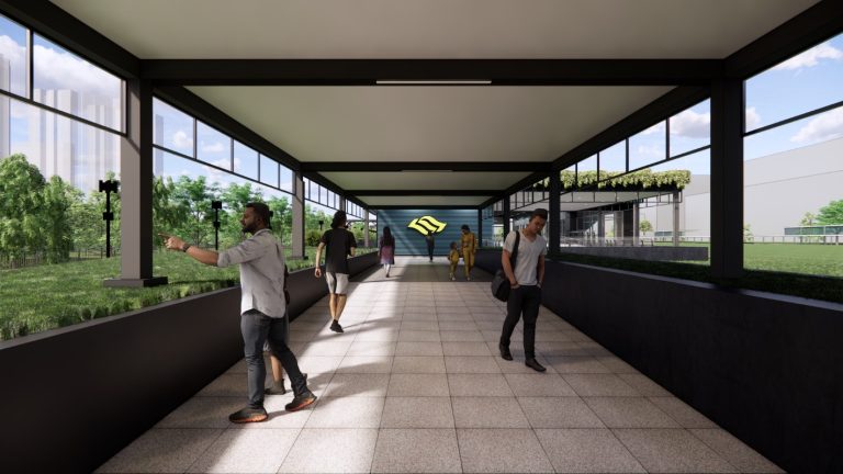Artist impression of DE1 covered linkway | Land Transport Guru