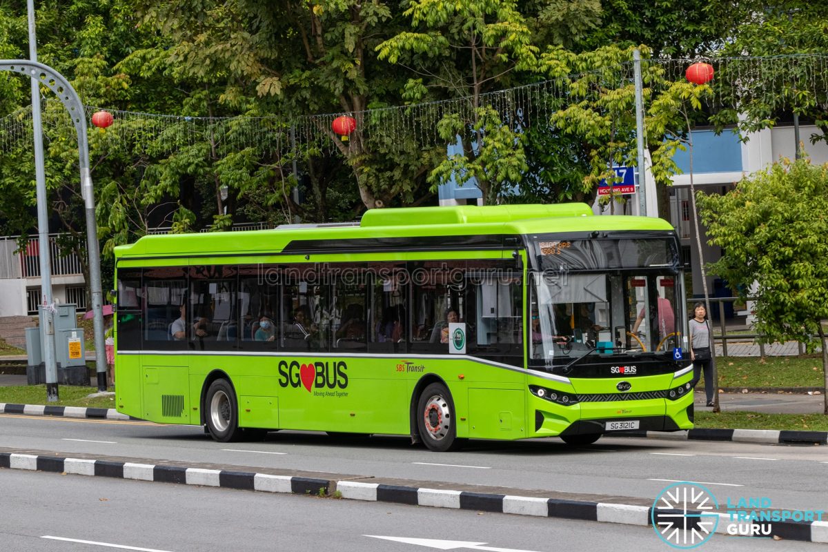SBS Transit BYD BC12A04 (SG3121C) | Land Transport Guru