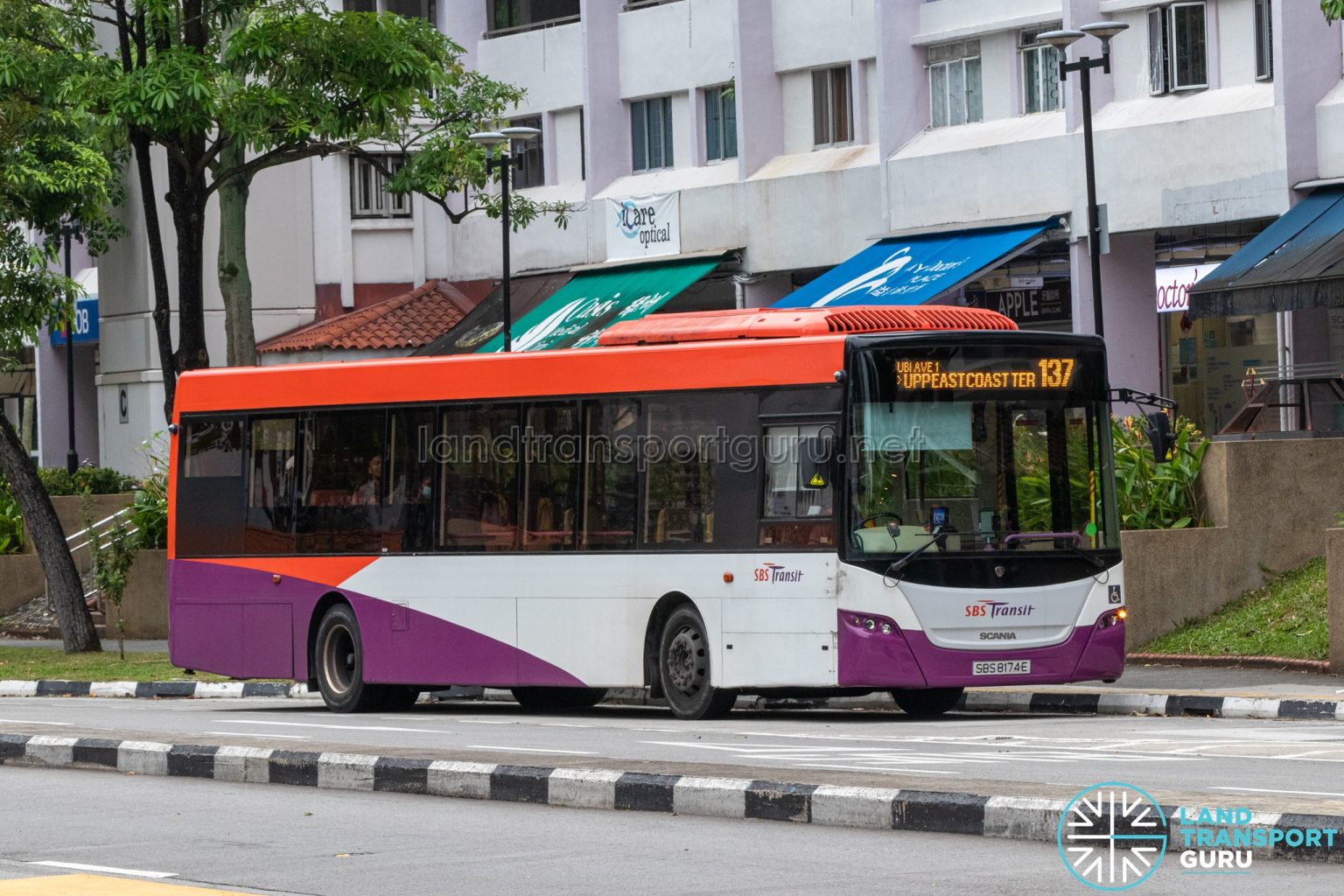 Bus 137 – SBS Transit Scania K230UB Euro IV (SBS8174E) | Land Transport ...