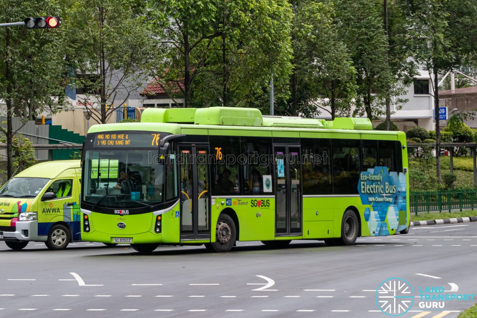 Bus 76 – SBS Transit BYD K9 (Gemilang) (SG3050Z) | Land Transport Guru