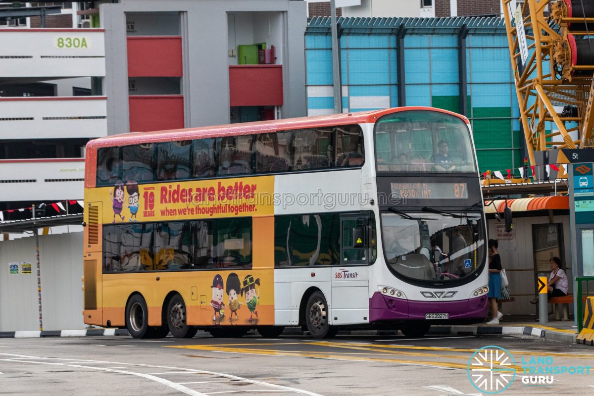 Bus 87 – SBS Transit Volvo B9TL Wright (SBS3927H) | Land Transport Guru