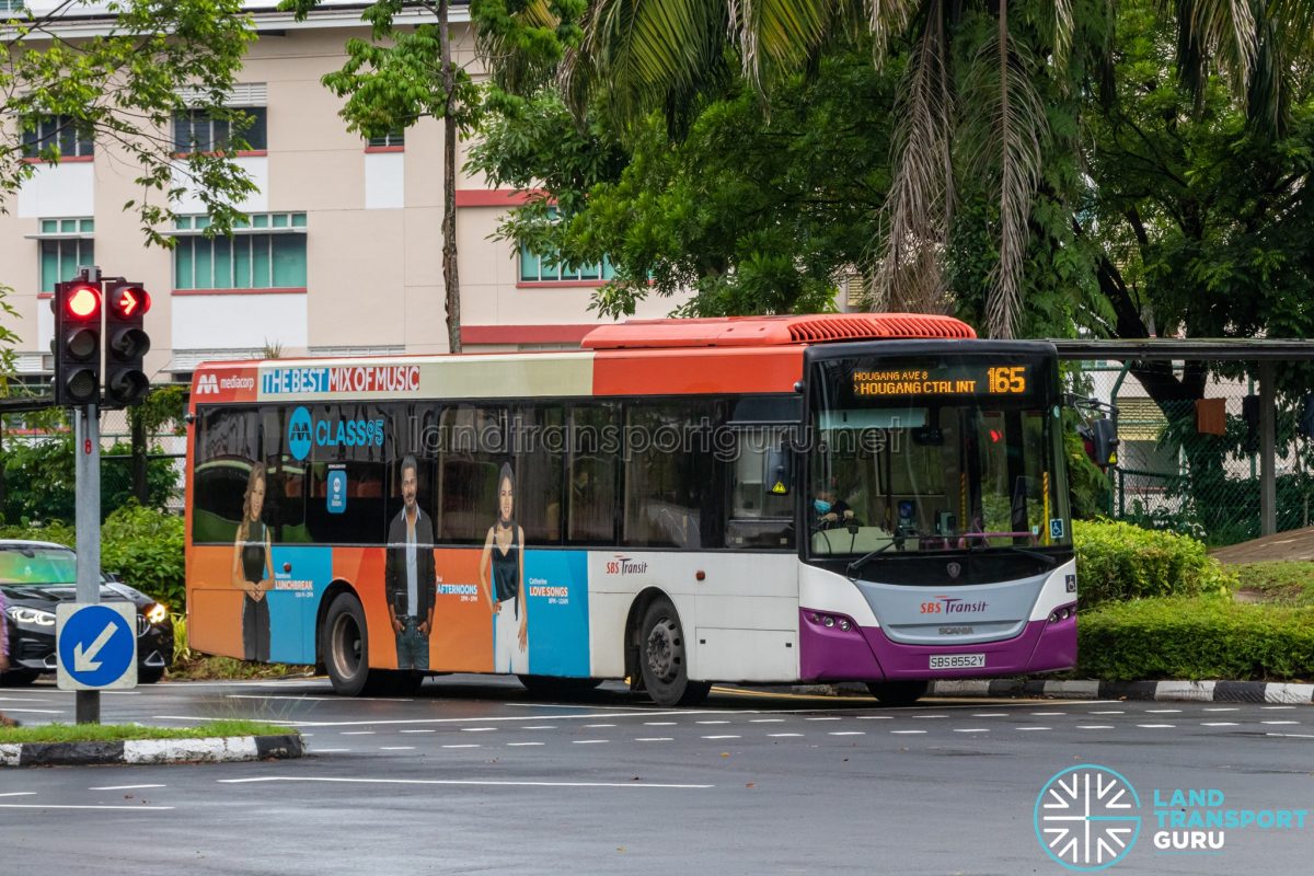 Bus 165 – SBS Transit Scania K230UB Euro IV (SBS8552Y) | Land Transport ...