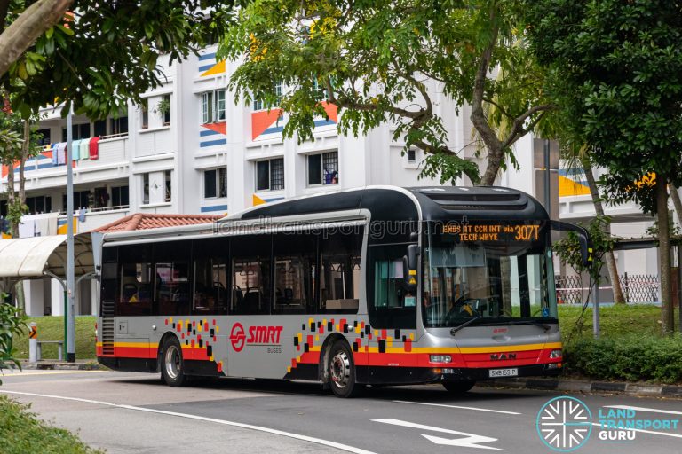 Bus 307T – SMRT Buses MAN A22 (SMB1591P) | Land Transport Guru
