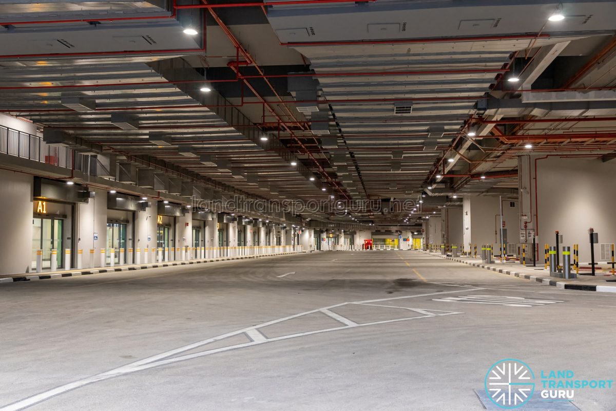 Pasir Ris Integrated Transport Hub – Bus Park seen from Pasir Ris Drive ...
