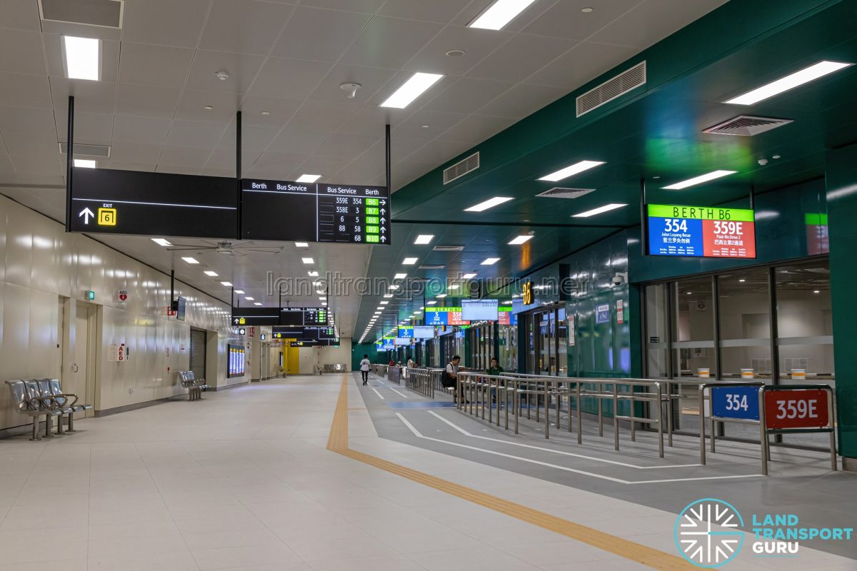 Pasir Ris Integrated Transport Hub – Passenger Concourse near Berth B6 ...