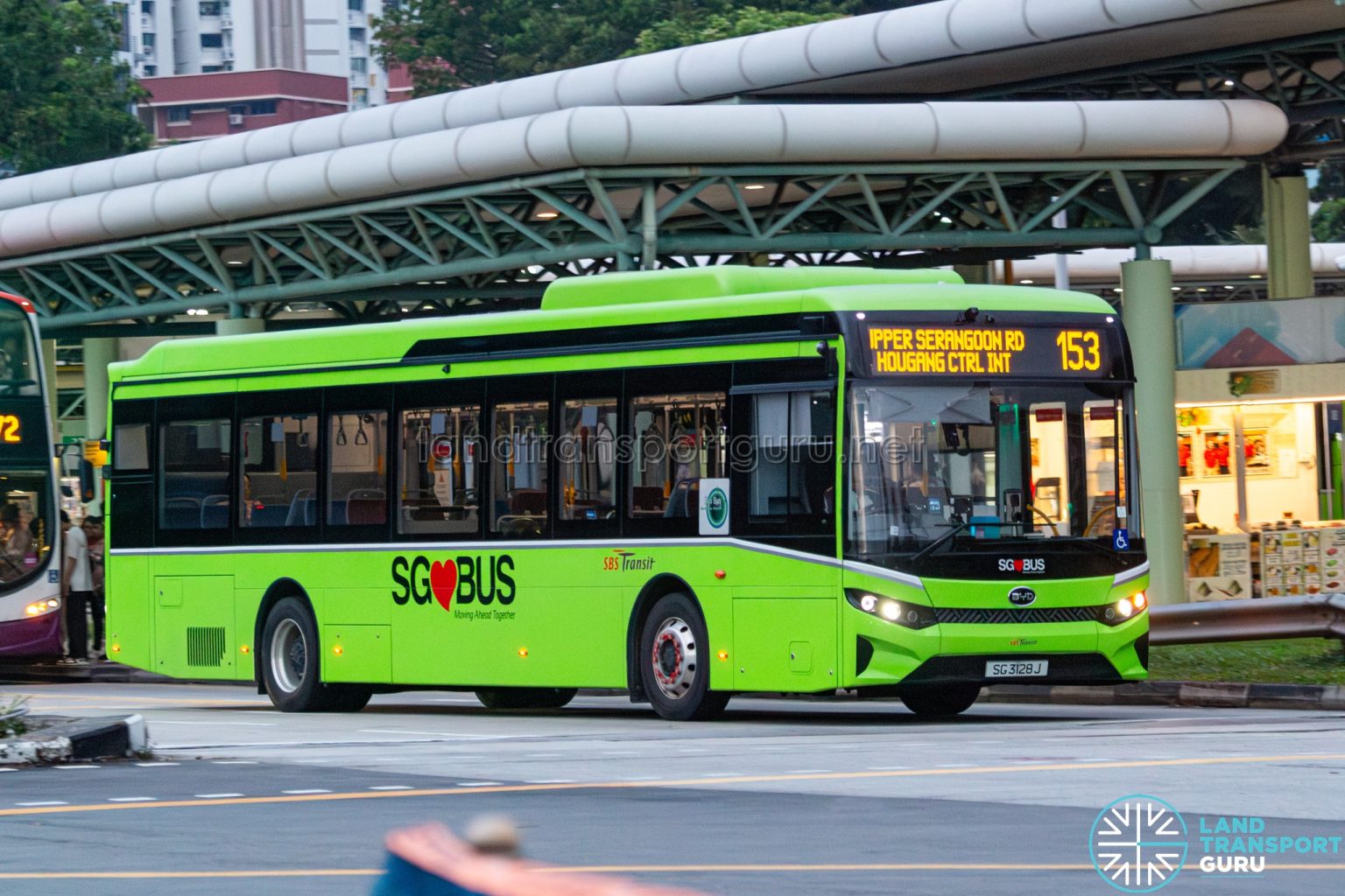 Bus 153 – SBS Transit BYD BC12A04 (SG3128J) | Land Transport Guru