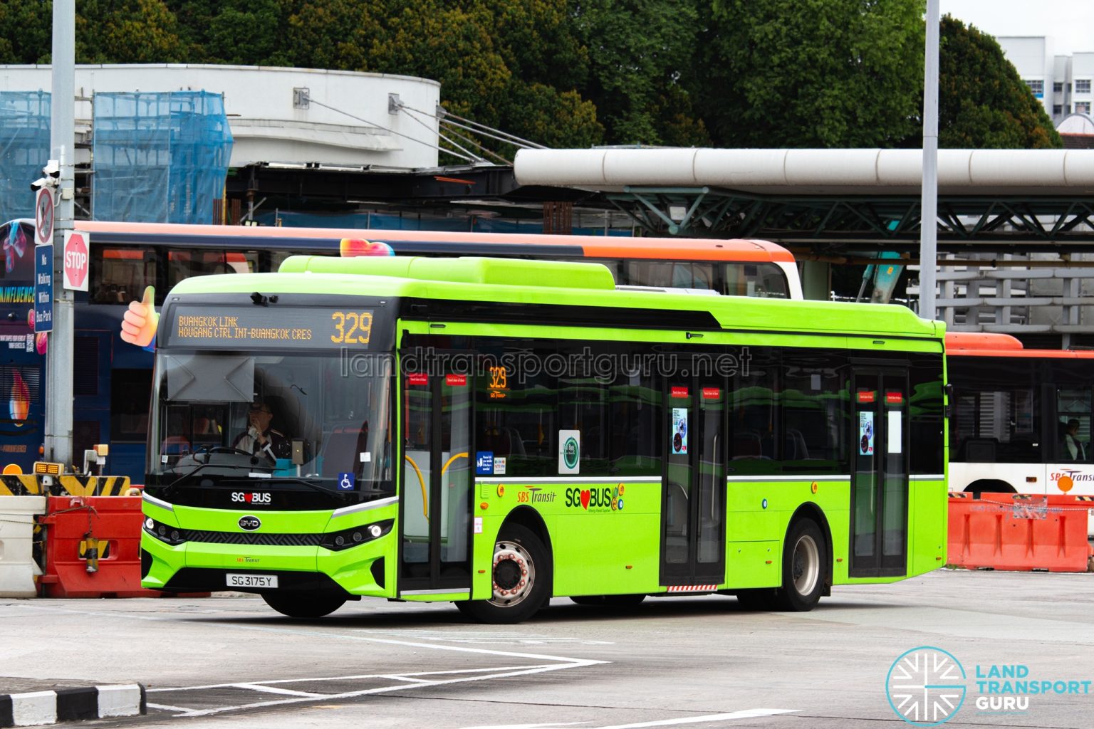 Bus 329 – SBS Transit BYD BC12A04 (SG3175Y) | Land Transport Guru