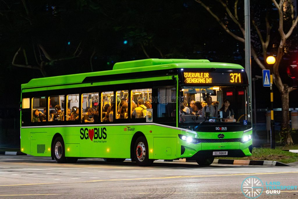 Bus 371 – SBS Transit BYD BC12A04 (SG3186R) | Land Transport Guru
