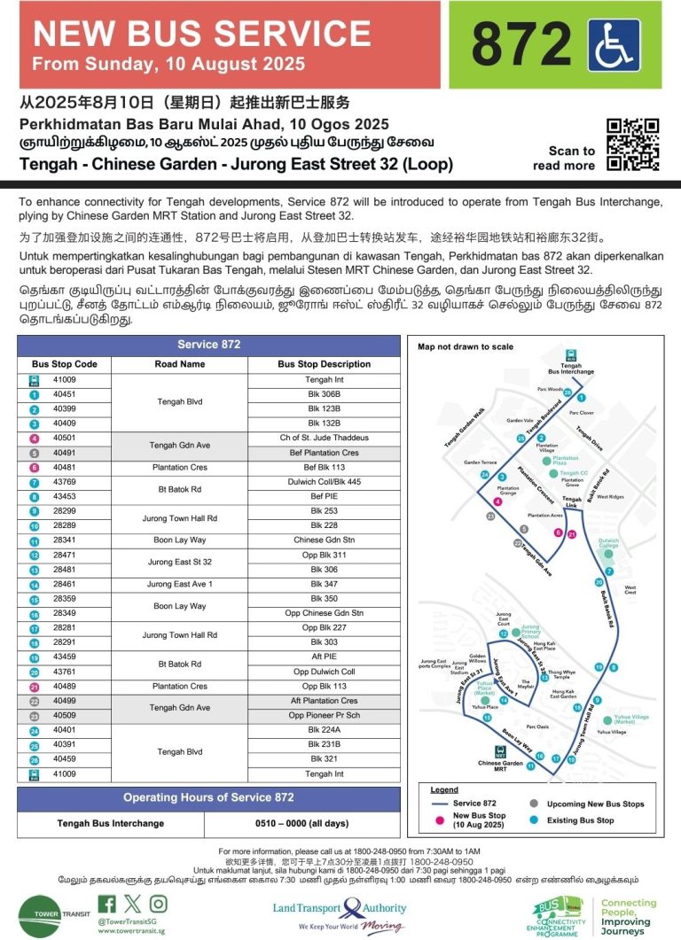 Tower Transit Bus Service 872 | Land Transport Guru