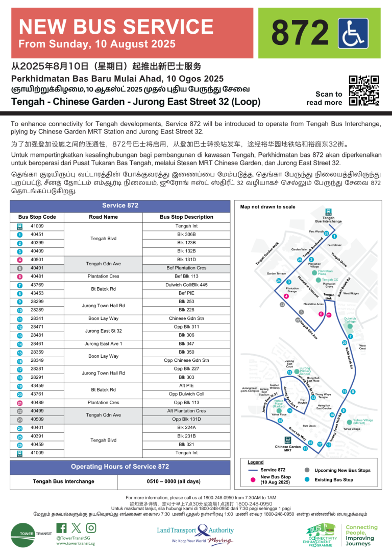 Tower Transit Bus Service 872 | Land Transport Guru