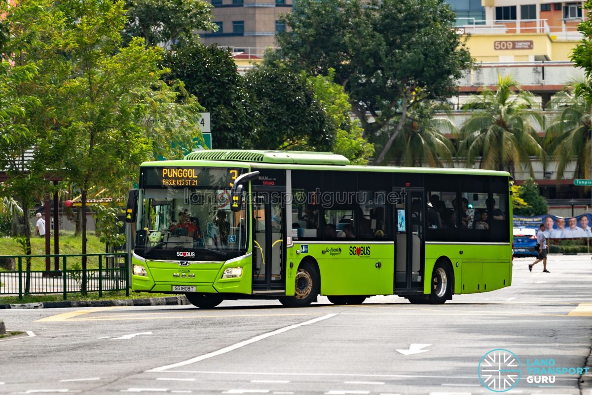 Bus 3 – Go-Ahead Singapore MAN A22 Euro 6 (SG1808T) | Land Transport Guru