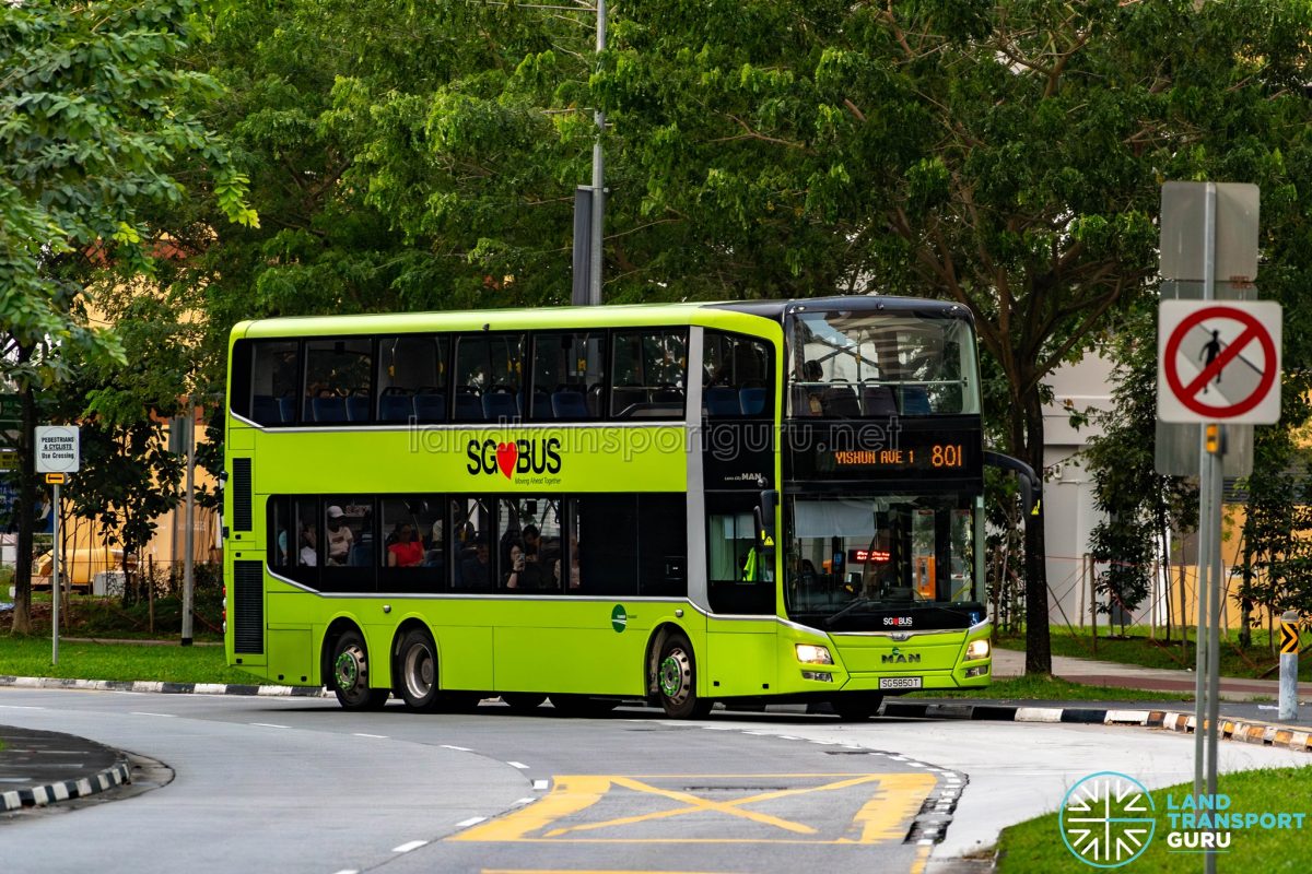 Bus 801 – Tower Transit MAN A95 (SG5850T) | Land Transport Guru