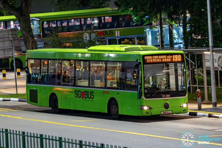 Bus 190 – SMRT Buses Mercedes-Benz OC500LE (SMB90A) | Land Transport Guru