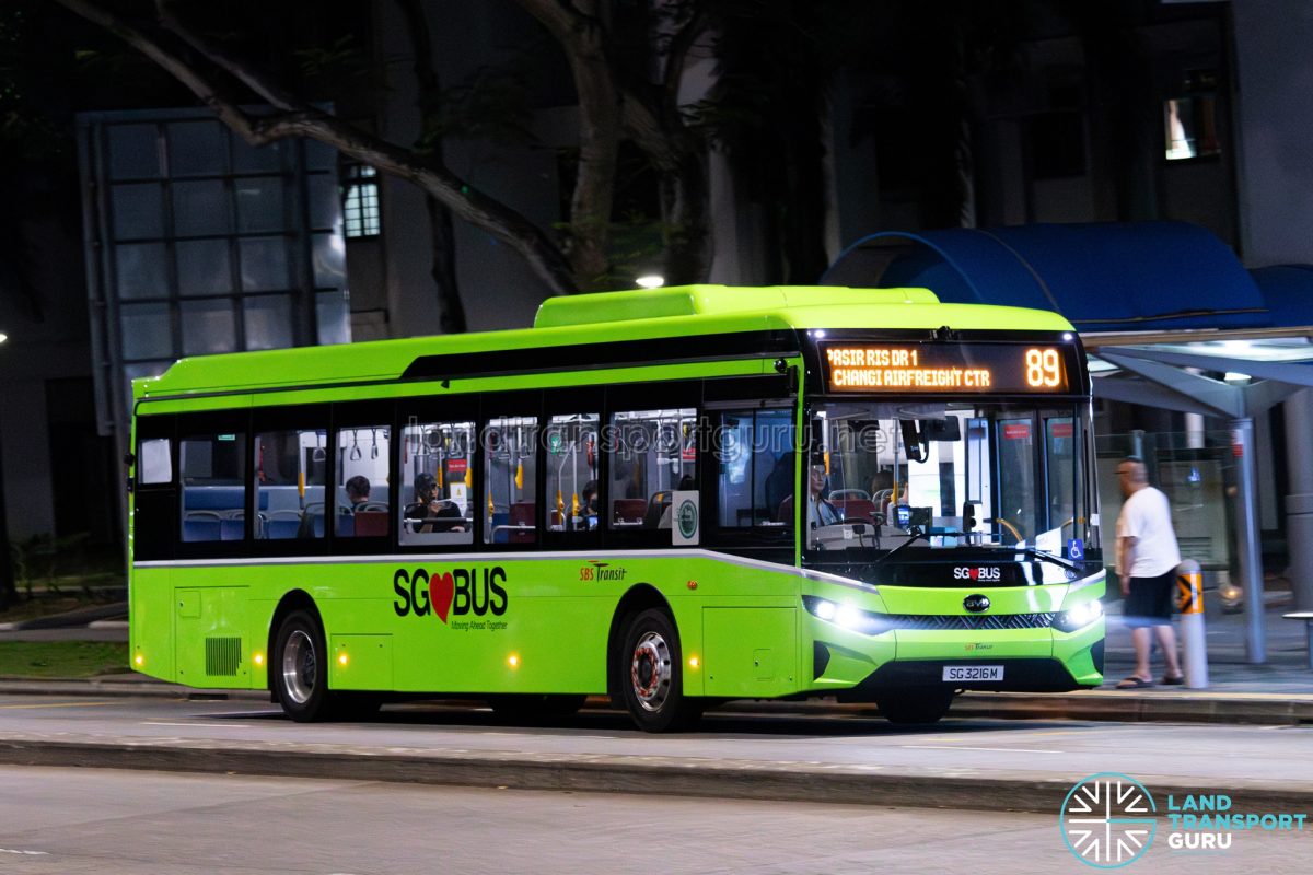 Bus 89 – SBS Transit BYD BC12A04 (SG3216M) | Land Transport Guru