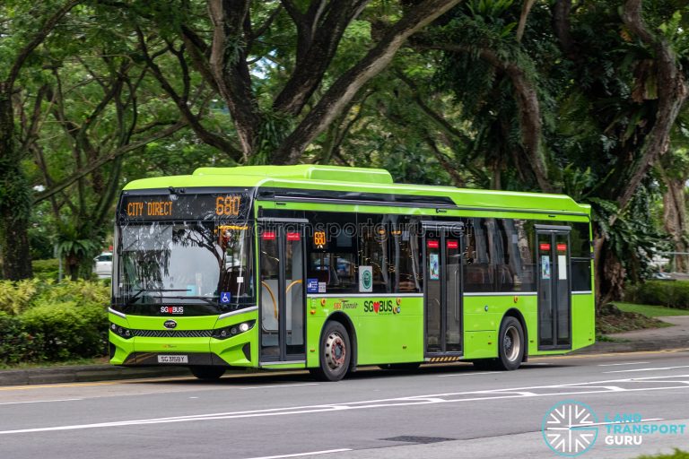City Direct 680 – SBS Transit BYD BC12A04 (SG3158Y) | Land Transport Guru