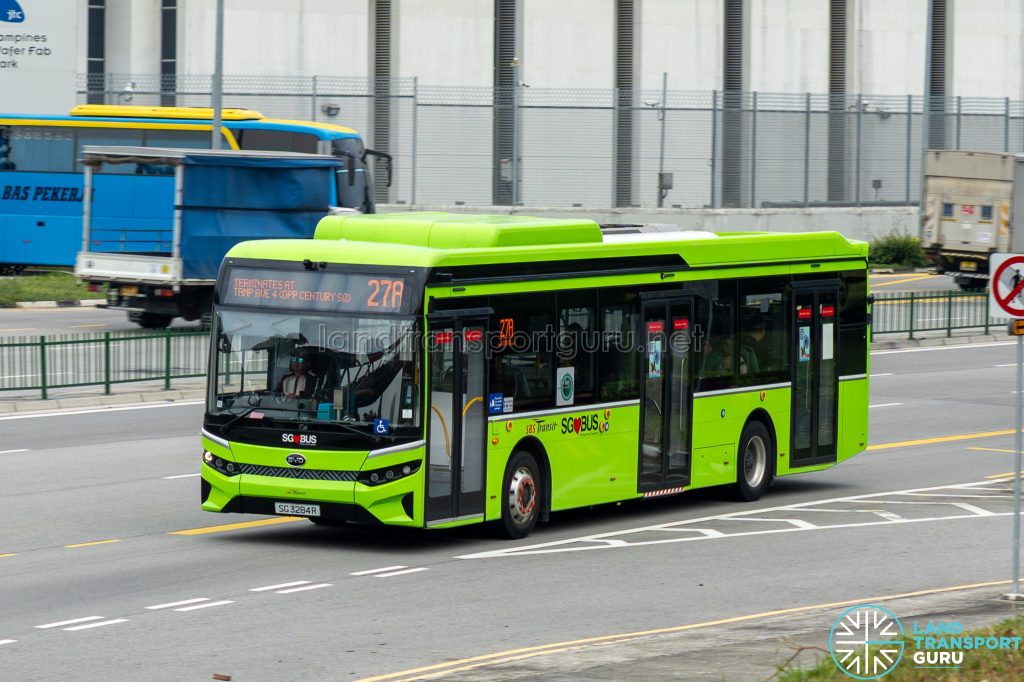 Bus 27A – SBS Transit BYD BC12A04 (SG3284R) | Land Transport Guru