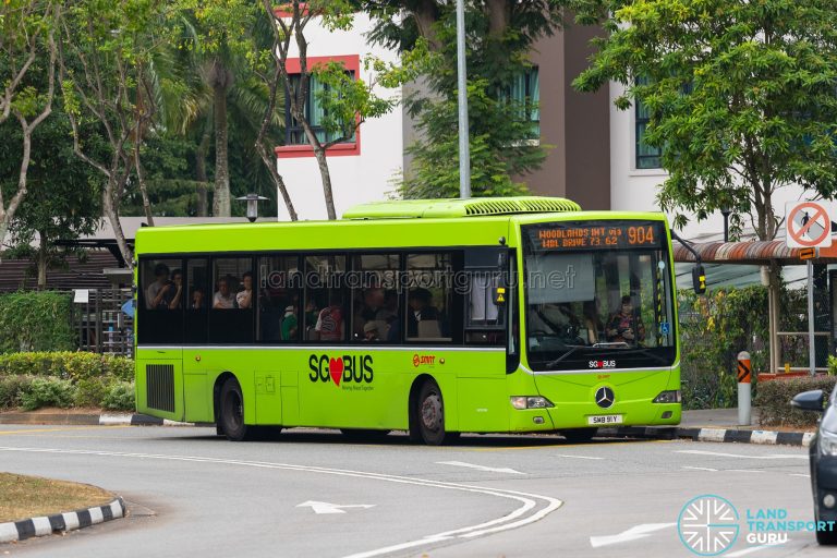 Bus 904 – SMRT Buses Mercedes-Benz OC500LE (SMB91Y) | Land Transport Guru
